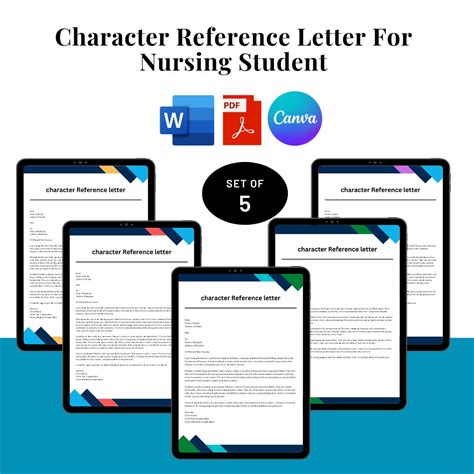 Character Reference Letter For Nursing Student Sample Word
