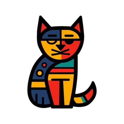 Premium Vector Hand Drawn Creative Cat Abstract Shape