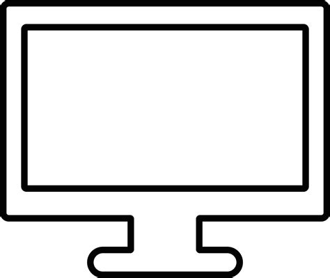 Line Vector Icon Computer Outline Vector Icon On White Background Vector Art At Vecteezy