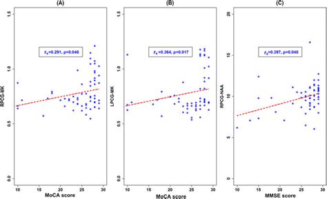 Correlations Between Imaging Metrics And Cognitive Function Scores
