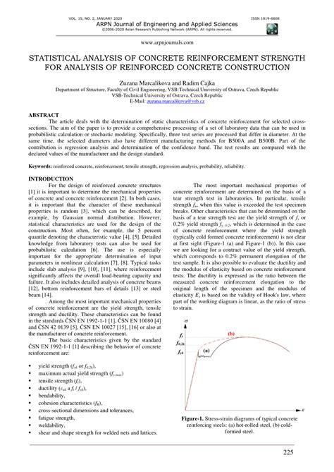 Statistical Analysis Of Concrete Reinforcement Strength For Analysis Of Reinforced Concrete