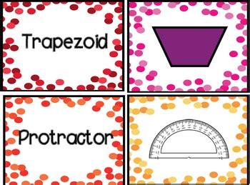 Geometry Terms Matching Game By MissMiniMills TPT