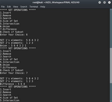 C Program To Create Adt That Implements Set Concepts Way2techin