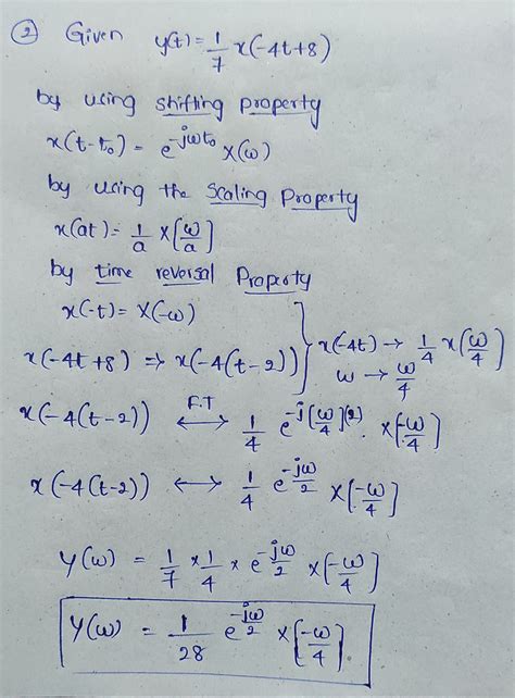 [solved] q2 a signal x t has fourier transform x w determine the