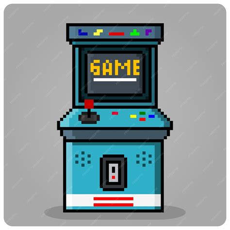 premium vector 8 bit pixel of retro game console video game machine