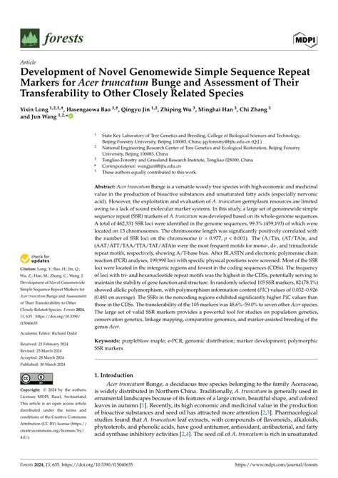 Pdf Development Of Novel Genomewide Simple Sequence Repeat Markers