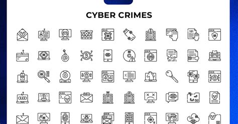 Cyber Crimes Icons Icons Ft Icons And Vector Envato