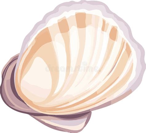 Simple Vector Bivalve Clipart Stock Vector Illustration Of Decorative Cute 350474146