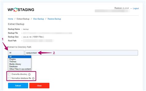 How To Use Wp Staging Restore Tool Extract Backups And Setting Up Wordpress Without Using