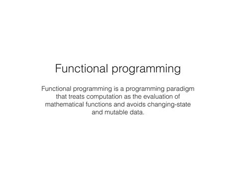 Functional Programming And Immutable Data Pdf