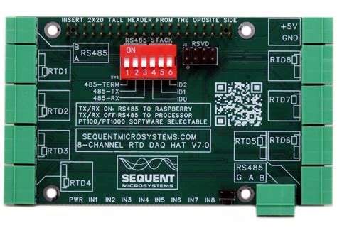 Rtd Data Acquisition 8 Layer Stackable Hat For Raspberry Pi Zero To 5