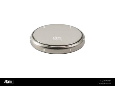 Lithium Button Cell Battery Isolated On White Stock Photo Alamy