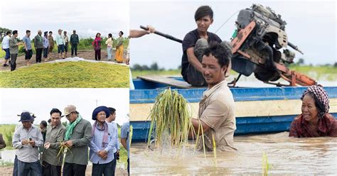 ជំនន់ទឹកភ្លៀង បានលិចស្រុក ក្រុង ចំនួន៣ នៅខេត្តកំពង់ធំ Cnc News