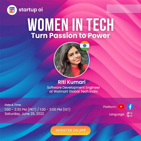 Techies Oi Talk 4 Women In Tech Turn Passion To Power 📣 Speaker Announcement Riti Kumari