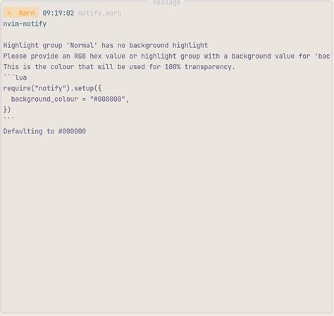 Bug A Annoying Warning · Issue 444 · Folke Noice Nvim · Github