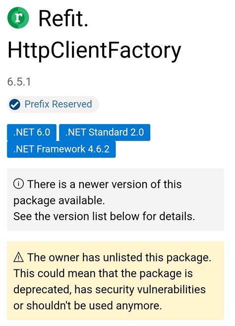 Bug Refit Is No Longer Available On Nuget Org Issue Reactiveui Refit GitHub