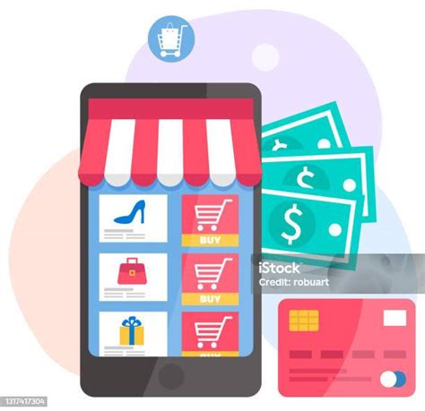 웹 스토어 레이아웃 온라인 쇼핑 및 구매 구매 의류 의 선택응용 프로그램 0명에 대한 스톡 벡터 아트 및 기타 이미지 0명 Brand Name Smart Phone