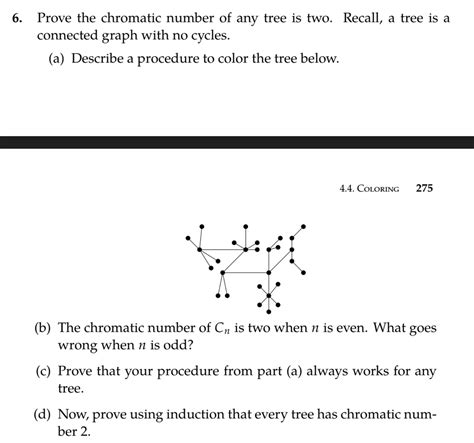 answered prove the chromatic number of any tree… bartleby