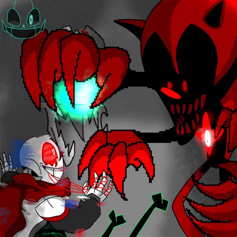 Fatal Error Sans Vs Fatal Error Sonic By Seventrout82515 On Deviantart