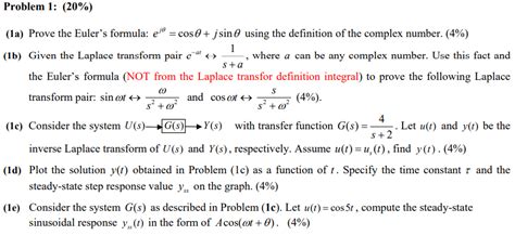 Solved a Prove the Euler s formula ejθ cosθ jsinθ using Chegg