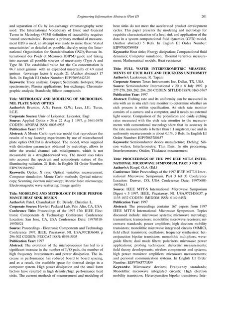 Pdf Full Wafer Interferometric Measurements Of Etch Rate And