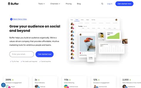 Buffer Social Media Management Tool For Scheduling And Analyzing Posts