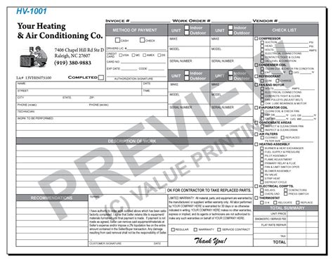 Hvac Work Order Template Providenceconcept Joshuajung
