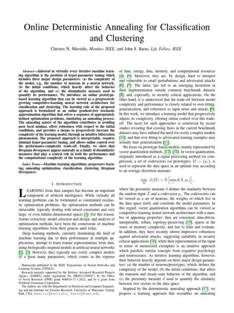 2022 Mayridis Online Deterministic Annealing For Classification