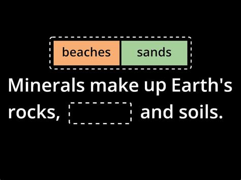 Classifying Minerals Complete The Sentence