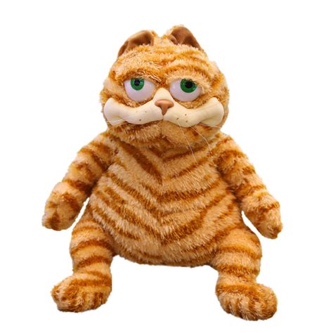 Elainren Halloween Garfield Plush Toy Fat Orange Cat Plush Fat Kitten