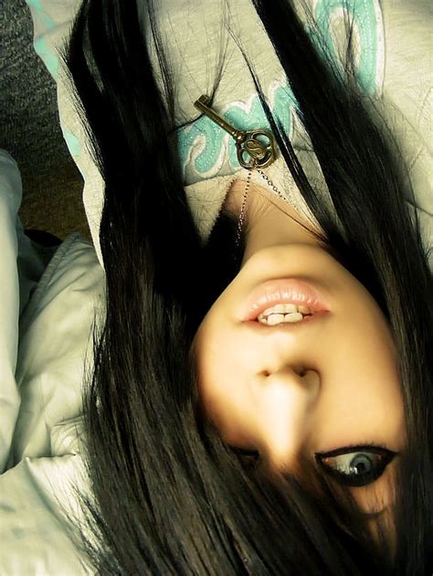 Black Hair Blue Eyes Emo Girl Long Hair Image 39802 On