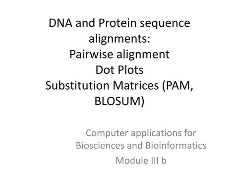 4 sequence alignment pptx genetics science