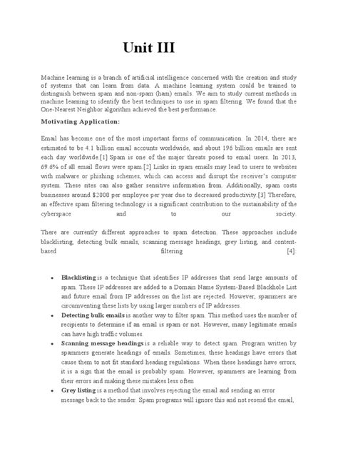 Unit Iii Download Free Pdf Statistical Classification Email Spam