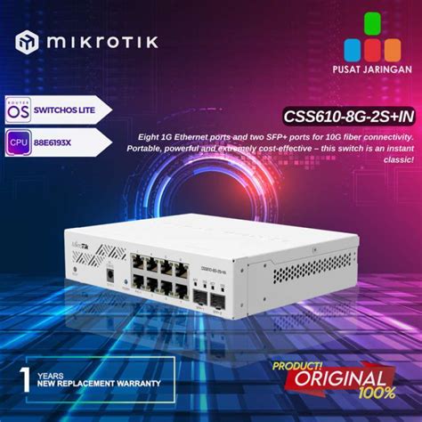 Promo Mikrotik CSS G S IN Cloud Smart Switch Port Gigabit SFP Gb Diskon Di