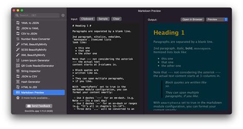 Markdown Preview Online DevUtils App