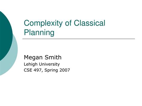 Ppt Complexity Of Classical Planning Powerpoint Presentation Free