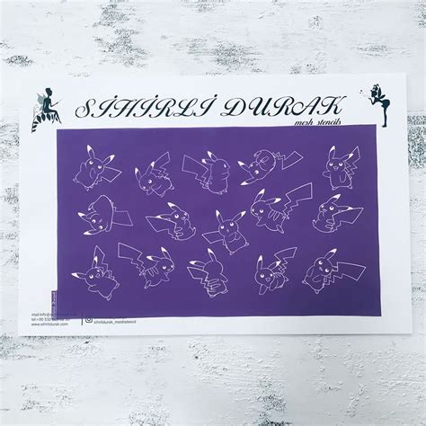 Mesh Stencil Pikachu