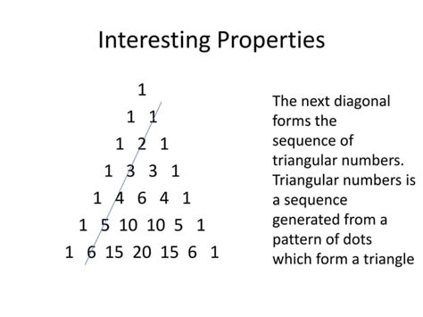 Pascals Triangle And Its Applications And Properties PPTX Physics Science
