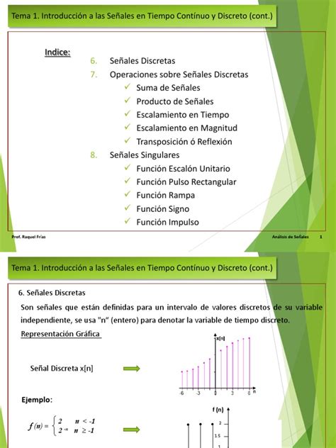 Tema 1 Señales Discretas Pdf Función Matemáticas Matemáticas