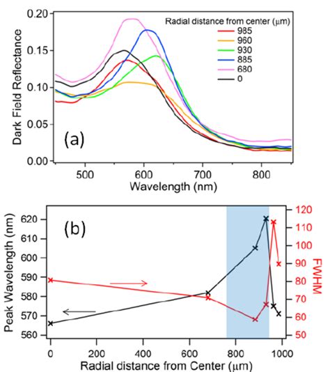 A Dark Field Reflectance Spectra Collected At Increasing Radial