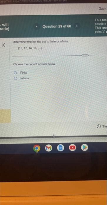 Solved Dotermine Whether The Set Is Finite Or Infinite