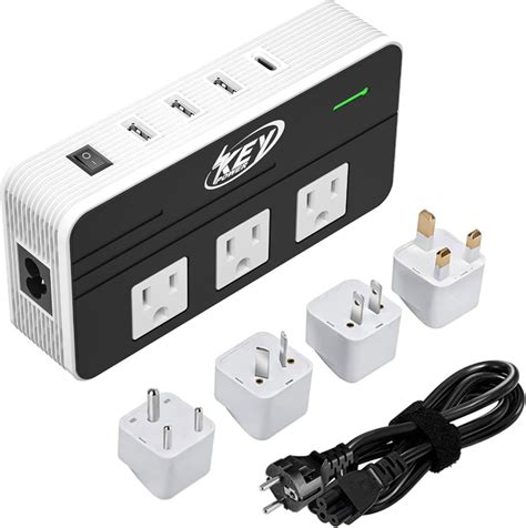 Key Power W Step Down Converter International Travel Adapter With Type C Port PD W Key