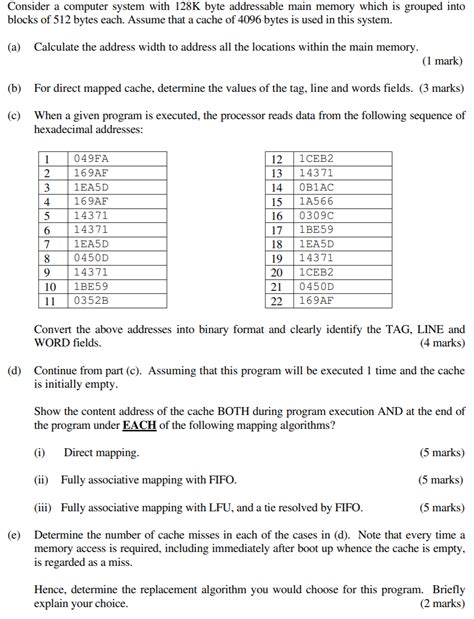solved consider a computer system with 128k byte addressable