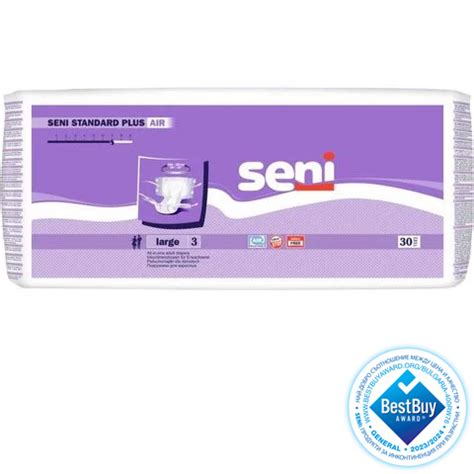 Универсални пелени за възрастни Seni Standard AIR Plus *L, 30бр ...