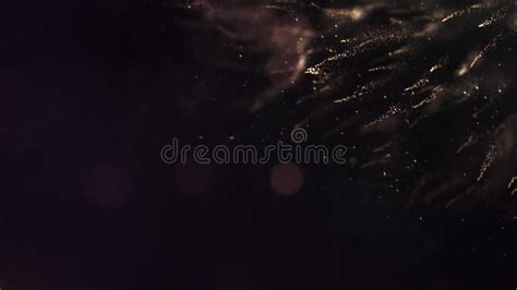 Gold Particle Motion Background With Place For Text Golden Particles