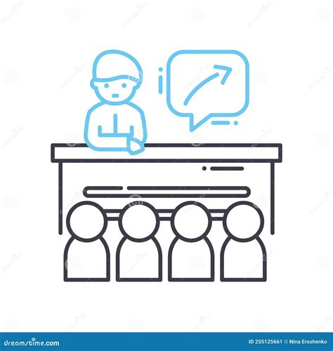 Training Line Icon Outline Symbol Vector Illustration Concept Sign