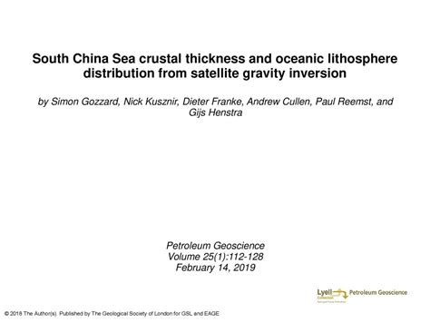 south china sea crustal thickness and oceanic lithosphere distribution