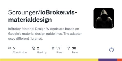 GitHub Scrounger IoBroker Vis Materialdesign IoBroker Material Design Widgets Are Based On