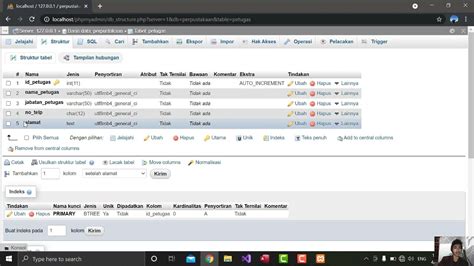 tutorial membuat database perpustakaan menggunakan xampp mysql youtube