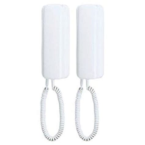 Aiphone At 406 Indoor Handset To Handset Audio Only Intercom System White Handset Intercom